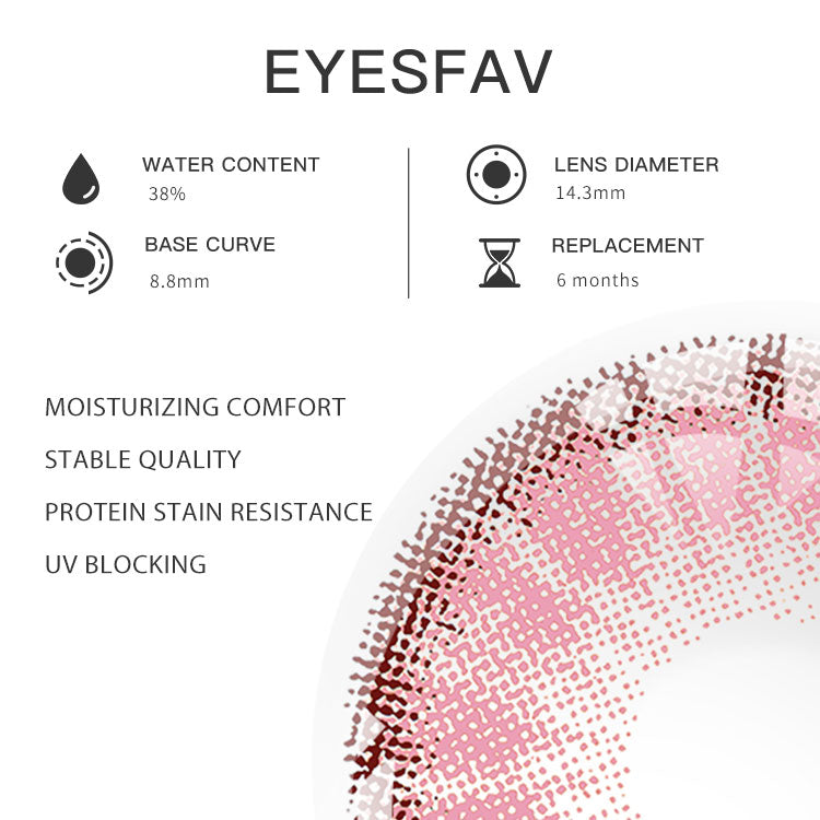 Buy Best Pink Eye Colored Contact Lenses Online – EYESFAV