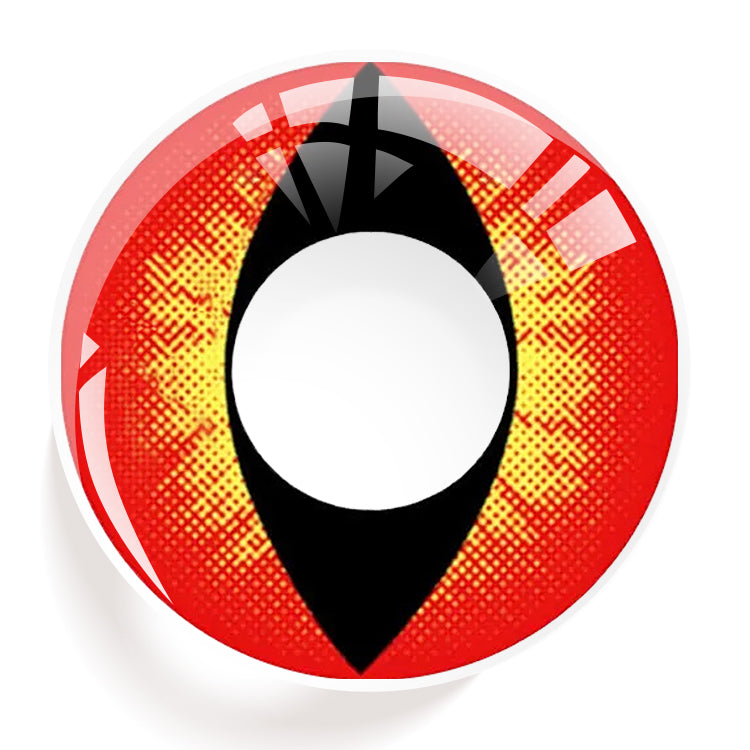 Scarlet Cats Eye Contact Lenses | Fiery Red | Cosplay | Halloween – EYESFAV