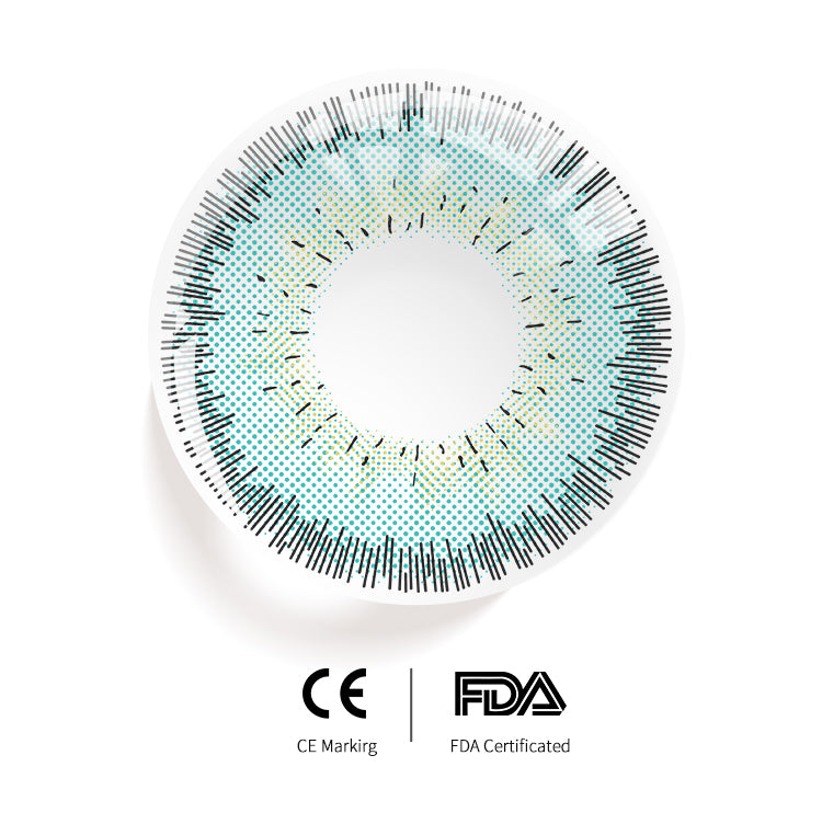 Edge Blue Colored Contact Lenses | Mystery | Dark Outer Ring – EYESFAV